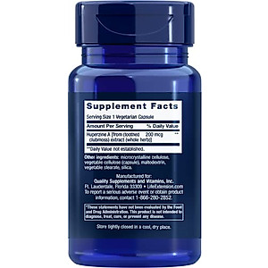 Life Extension Huperzine A 200 mcg – Promotes Memory Health – Gluten-Free – Non-GMO – Vegetarian – 60 Vegetarian Capsules