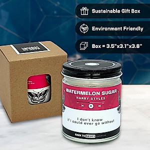 Back to Basics | Watermelon Sugar - 9oz Soy Wax Lavender Scented Candle for Home Decor, Birthday Gifts for Women, Men, Best Friend | Relaxing Aromatherapy Made in USA