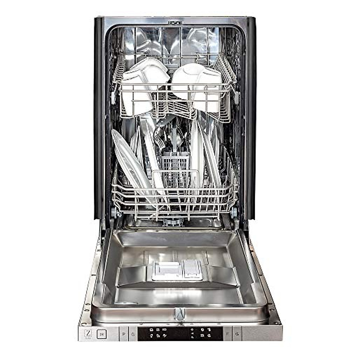 ZLINE 18 in. Top Control Dishwasher in Blue Matte with Stainless Steel Tub and Modern Style Handle