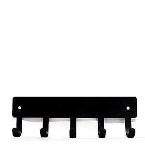 Plain 9" | Key & Sports Medal Hanger | Color: Black with 5 Hooks - Made in The USA - Strong & Sturdy for Multiple Sports Medals, Ribbons & Awards