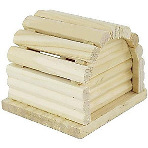 Hamster Wood Ladder Swing Seesaw Toy for Cage Excise Gift Small Pet Dwarf Rat Mouse Gerbil Chinchilla Guinea Pig (House 1 Pack)