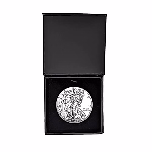 2013 - U.S. Silver Eagle in Plastic Air Tite in Magnet Close Black Gift Box - Gem Brilliant Uncirculated Dollar US Mint Uncirculated