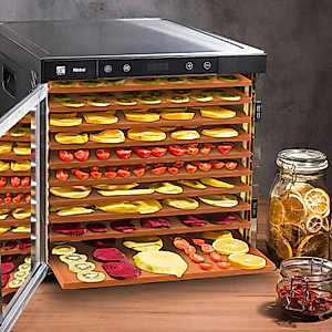 6 Pack Silicone Dehydrator Trays for Making Fruit Leather Compatible with Cosori CP267-FD, Non Stick Dehydrator Trays with Raised Edge Reusable Silicone Mats for Dehydrating Veggis Liquids Crackers