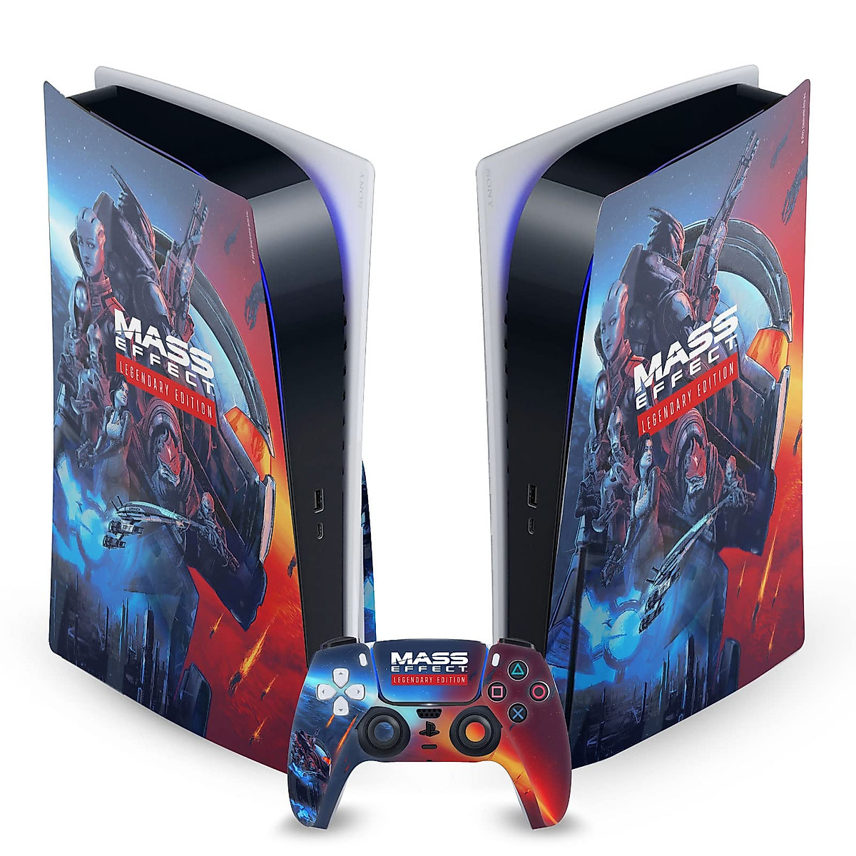 Head Case Designs Officially Licensed EA Bioware Mass Effect Key Art Legendary Graphics Vinyl Faceplate Gaming Skin Decal Compatible With Sony PlayStation 5 PS5 Disc Console & DualSense Controller