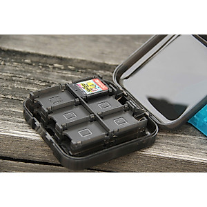 Amazon Basics Game Storage Case for 24 Nintendo Switch Games - 3.4 x 3.4 x 1 Inches, Black