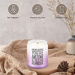 GSPY Vanilla Scented Candles - Thank You Gifts, Appreciation Gifts for Women, Men - Teacher Gifts, Nurse Gifts, Graduation Gifts - Funny Birthday Gifts for Mom, Friend, Coworker, Sister, Her