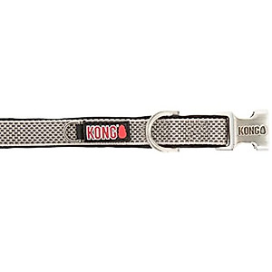KONG Comfort Neoprene Ultra Padded Dog Collar Large Grey