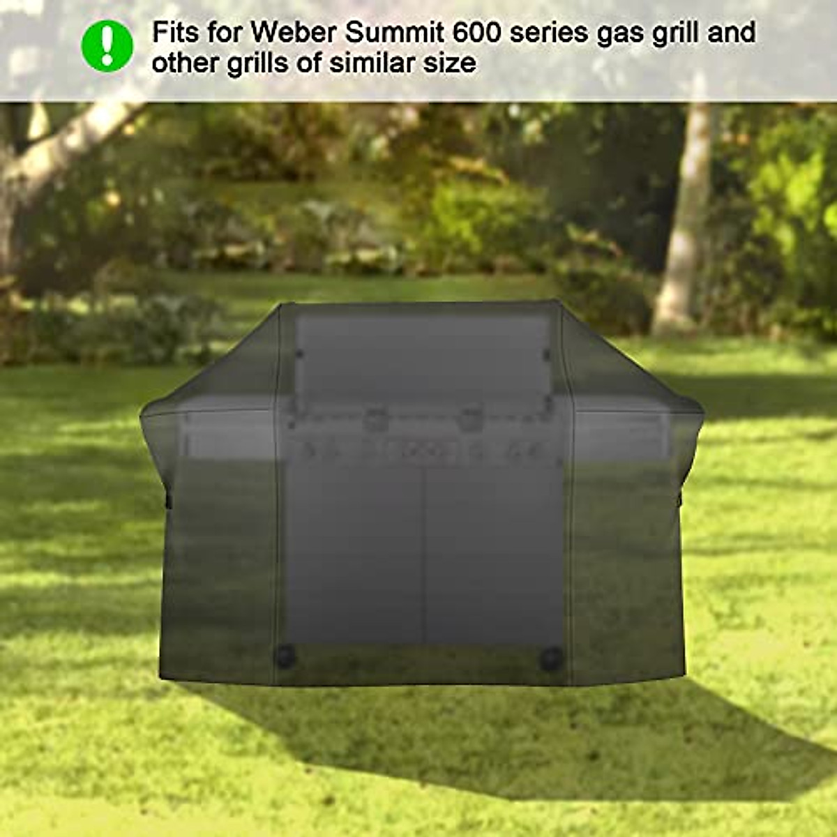 Foedo 75-inch Heavy Duty Gas Grill Cover, Large Waterproof BBQ Cover, Non-Fading and UV Resistant, Durable and Flexible, Fits for Weber Char-Broil Brinkmann Nexgrill and More