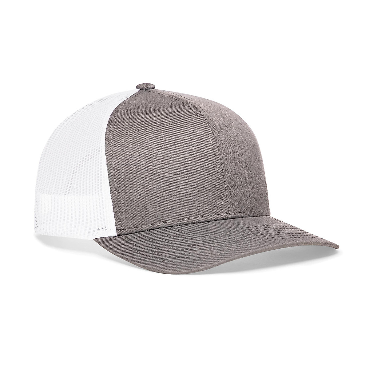 HAKA Trucker Hat for Men & Women, Blank Mesh Snapback Adjustable Baseball Cap (Gray & White)