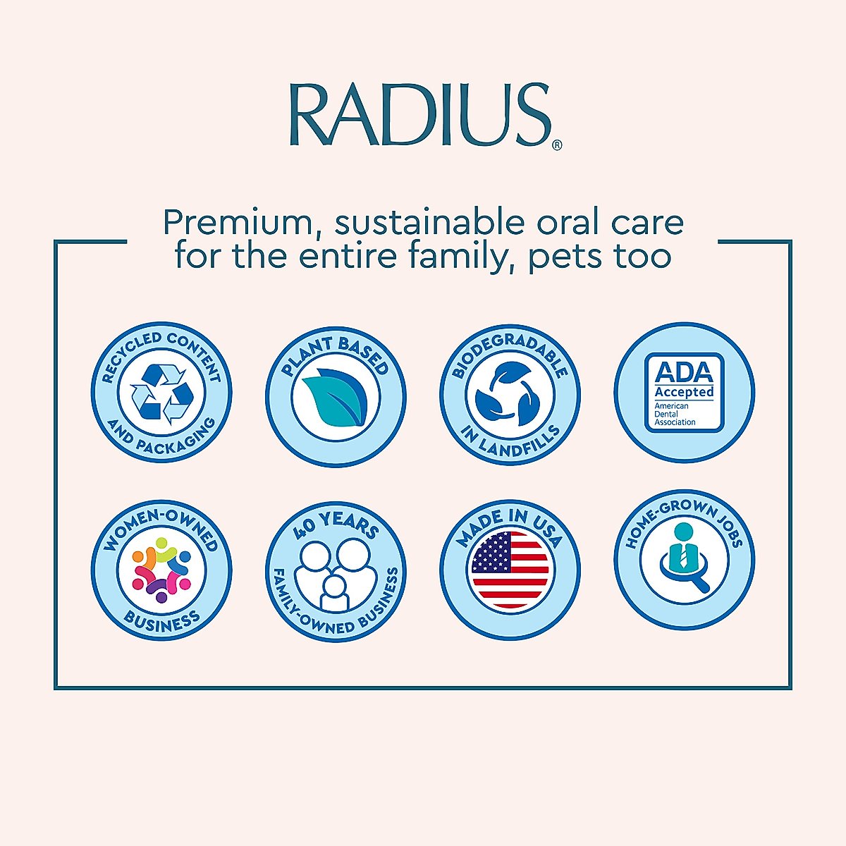 RADIUS Toothbrush Source Floss Brush BPA Free & ADA Accepted Improve Gum Health & Reduce Gum Issues - Super Soft - Assorted Colors - Pack of 6