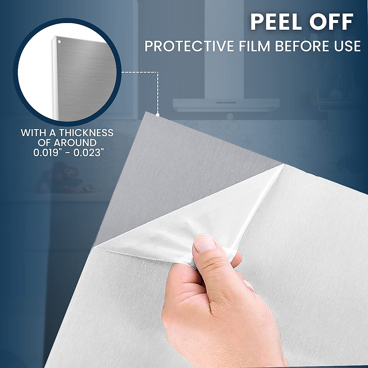 24" x 36" Reversible Metal Backsplash Matching screws | Compatible with Broan-NuTone SP3004 - Ultra Flat and Flushed Metal Panel Splatter Guard for Stovetop Easy Installation