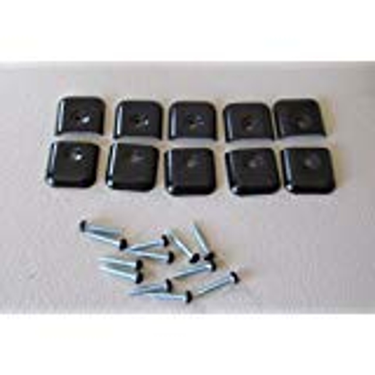 Temple Products 10 Pack RV Camper Trailer Aluminum Black Flat End Cap for Trim Molding 1" & Screws