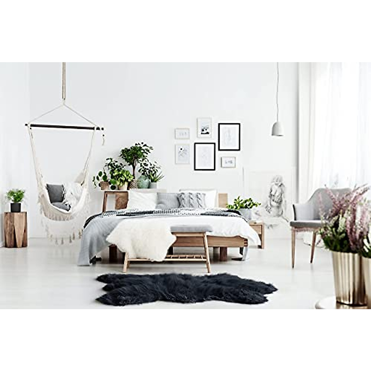 HOMECUTE Black Fur Rug 6ft x 3ft. Black Rug Bear Rug Black Rug for Living Room Black Rug for Bedroom Faux Fur Rug Bear Rug Kids Room Rug Bedside Rugs Animal Rug Black Room Rug