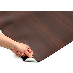 ROSEROSA Peel and Stick PVC Wood Self-Adhesive Wallpaper Covering Counter Top Shelf Liner Classic Walnut (PG687 : 2.00 Feet X 6.56 Feet)