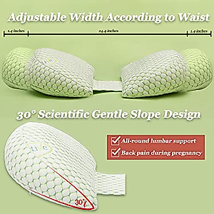 WAYDA Pregnancy Pillows, Pregnant Pillows for Sleeping, Maternity Pillows for Pregnant Women, Soft Body Pillow with Detachable and Adjustable Pillow Cover Support for Back, Hips, Belly, Legs