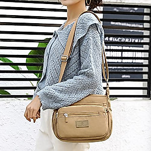 Crossbody Bag for Women Nylon Shoulder Bag Waterproof Lightweight Messenger Purses Multi Pocket Travel Handbag