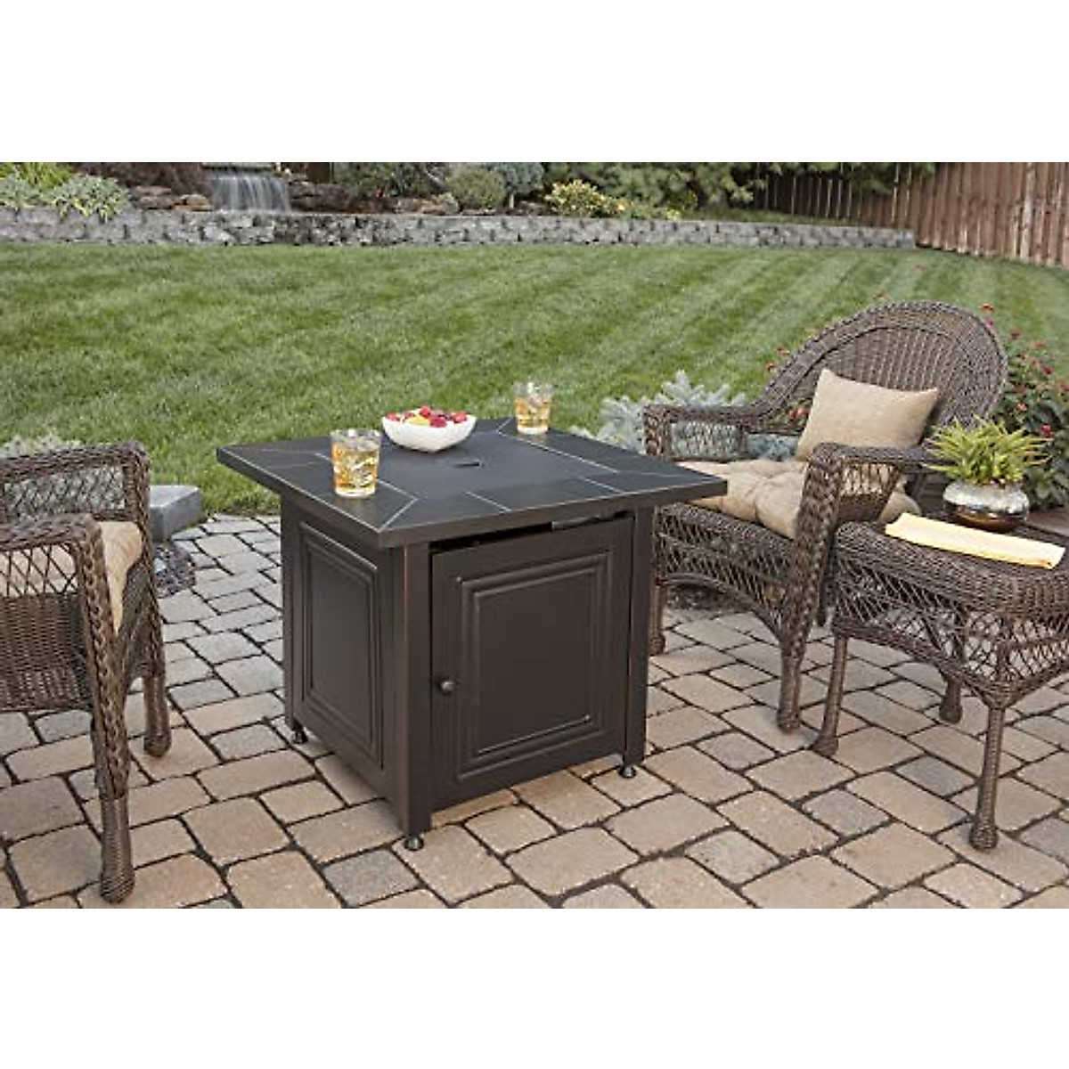 Endless Summer GAD15255SP Gas Outdoor Fire Table LP, Oil Rubbed Bronze