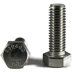 1/2"-13 x 1-1/4" Hex Head Cap Screw Bolts, Stainless Steel 18-8 (Quantity: 50 pcs) Fully Threaded, Coarse Thread, Thread Size: 1/2 Inch, Bolt Length: 1-1/4 Inch