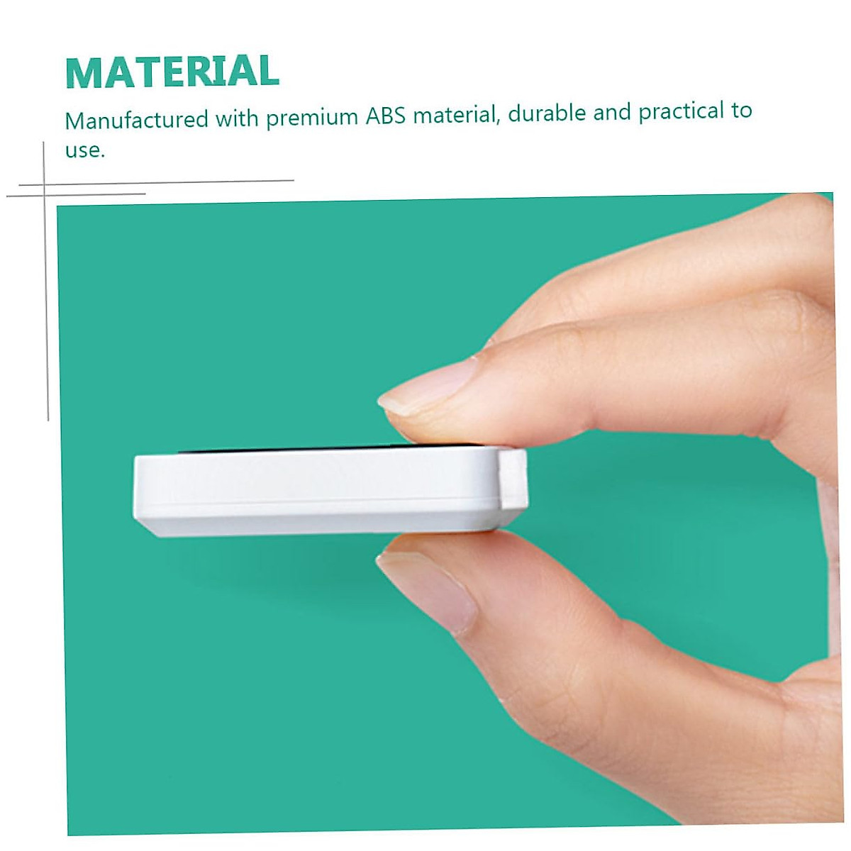 FRCOLOR 2 Pcs Thermometer for Aquarium Water Digital Water Stick on Mini Fish Small Fish Tank Heater Temperature Measure Tool Mini Heater Digital Measure Sticker White Electronic Plastic