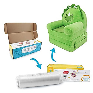 Soft Landing - Elite Seats - Premium Character Sofa Seat & Transformable Fold-Out Lounger with Carrying Handle – Dino