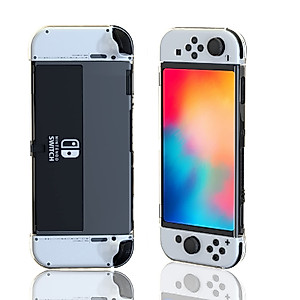 Upgraded Switch OLED Clear Case, Switch OLED Protective Case, Switch OLED Hard Case - Switch OLED Accessories