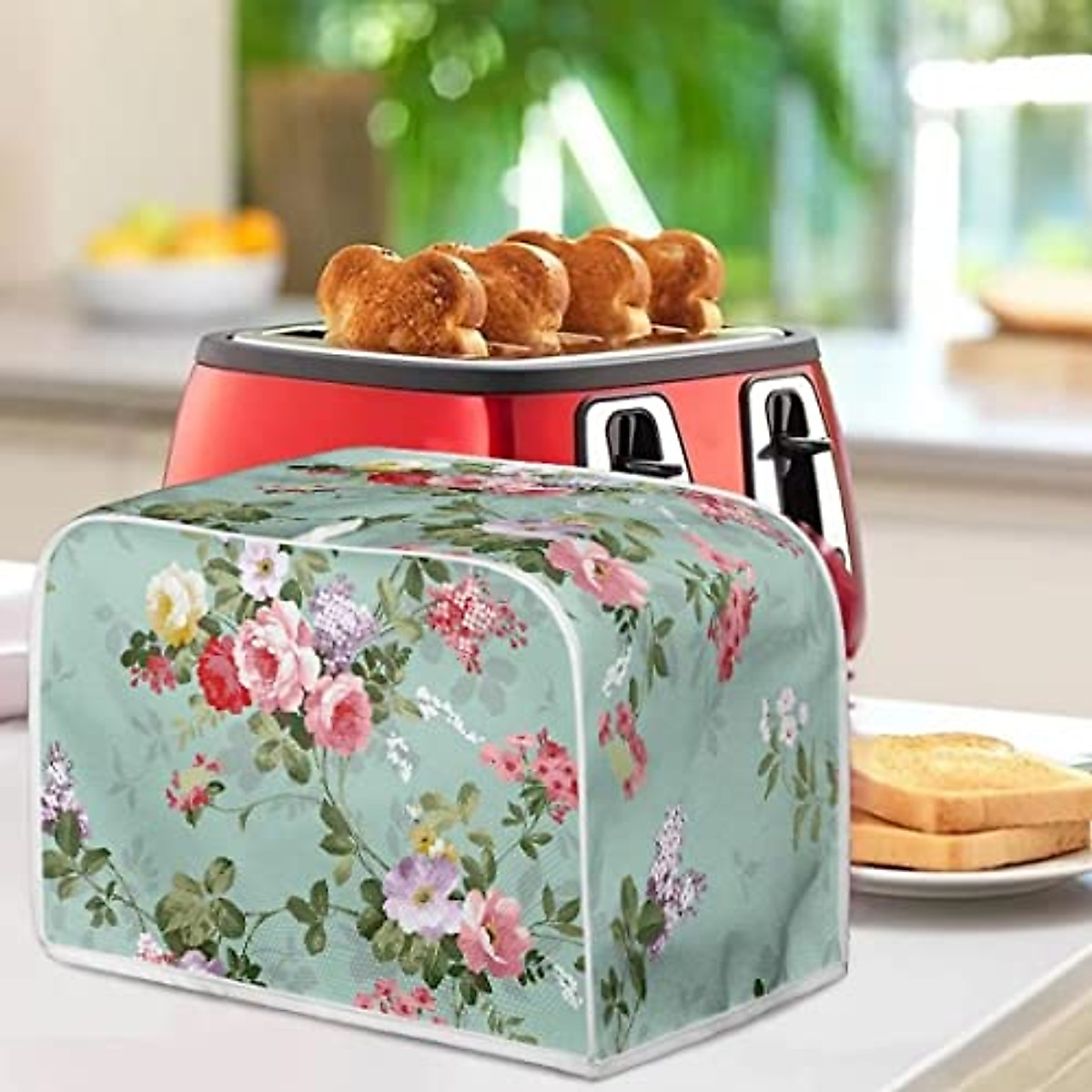 Yiekeluo Big Rooster Toaster Cover 2 Slice Bread Toaster Oven Dustproof Cover Kitchen Broiler Organizer Bag,Washable & Waterproof
