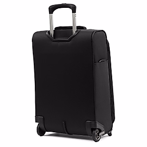 Travelpro Tourlite Softside Expandable Upright 2 Wheel Luggage, Lightweight Suitcase, Men and Women, Black, Carry-On 22-Inch