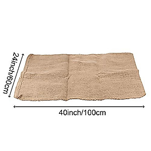 HAKZEON 5 PCS Burlap Bags, 40x24 Inch Burlap Potato Sacks Race Bags for Adults and Kids, Reusable Sturdy Storage Bags for Home and Gardening, Made of 100% Jute, Birthday Party Game Bags