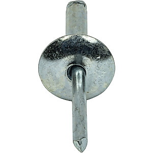 Large Flange Pop Rivets 1/4" x 3/4" All Steel Large Dome Head Blind 8-12 Gap .626" - .750" Quantity 25 by Fastenere