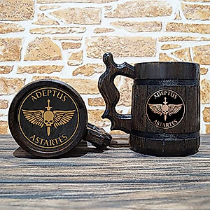 Adeptus Astartes Beer Mug, Wooden Beer Stein, Gamer Gift, Personalized Beer Stein, 40K Tankard, Custom Gift for Men, Gift for Him