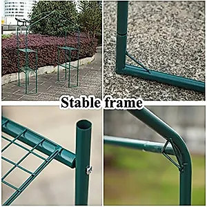 YUZES Indoor Outdoor Portable Plastic Walk-in Greenhouse Kit,with Zippered Door and Sturdy Metal Shelves,Garden Plants That Need Frost Protection,for Backyard Garden in Winter