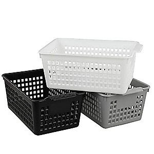 Utiao Plastic Storage Baskets, Organizer Basket, 3 Packs