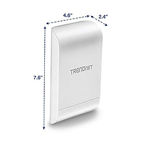 TRENDnet 10dBi Wireless N300 Outdoor PoE Pre-configured Point-to-Point Bridge Bundle Kit, TEW-740APBO2K, 2 x Pre-configured Wireless N Access Points, IPX6 Rated Housing, Built-in 10 dBi Antennas white