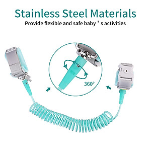 Reflective Anti Lost Wrist Link, Toddler Safety Leash with Key Lock, Safety Wrist Leash for Toddlers, Babies & Kids 8.2 Feet (Blue-2)