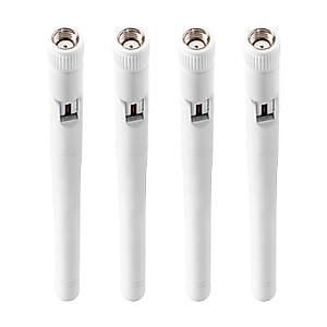 Bingfu External WiFi Antenna RP-SMA 2.4GHz 5GHz 5.8GHz 3dBi Dual Band Wireless Antennas Replacement (4-Pack) for WiFi Router Security IP Camera Access Point USB WiFi Adapter Antennae