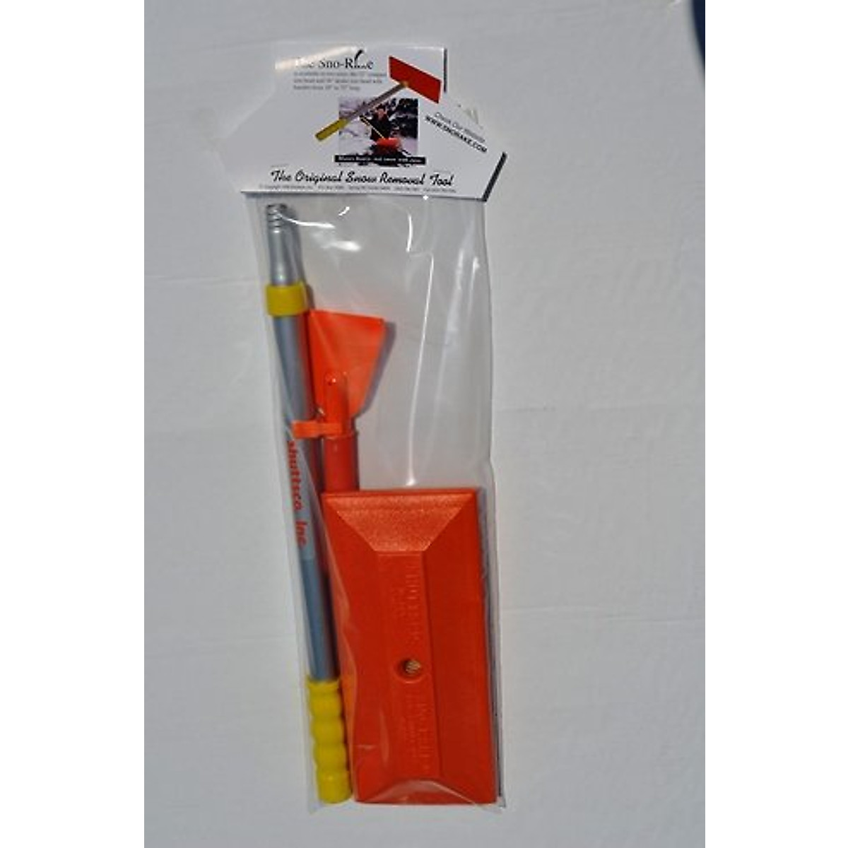 SNO Rake - Model #111-12" Rake/37 Telescoping Aluminum Handle w/Ice Scraper (Made in USA!)