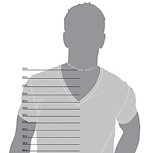 IcedTime 14k White Gold Italy Cuban Curb Solid Chain Necklace 3.5mm Wide 18" Long with Lobster Clasp