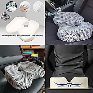 LASULEN Original Daily Cushion Orthopedic Seat Pillow, Seat Solutions Orthopedic Seat Cushion, Orthopedic Seat Cushion, Orthopedic Seat Cushion for Hip Pain, Orthopedic Memory Foam Seat Cushion
