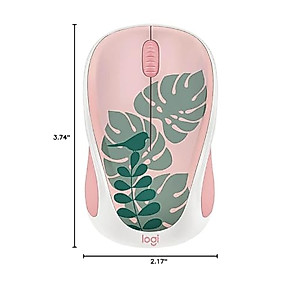 Logitech - Design Collection Limited Edition Wireless Compact Mouse with Colorful Designs - Chirpy Bird