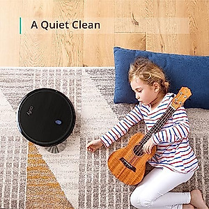 eufy Boost IQ RoboVac 11S (Slim), 1300Pa Strong Suction, Super Quiet, Self-Charging Robotic Vacuum Cleaner, Cleans Hard Floors to Medium-Pile Carpets (Black) (Renewed)