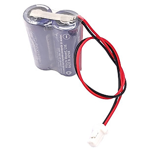 BATTEMALL CR17450-2WK27 / D80UB016170 3V Replacement PLC Battery 2*CR17450 Battery Pack for 2CR17450 3V Battery