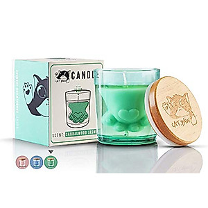 Cat Paw Sandalwood Jasmine Scented Candle - Unique and Cute for Cat Lovers