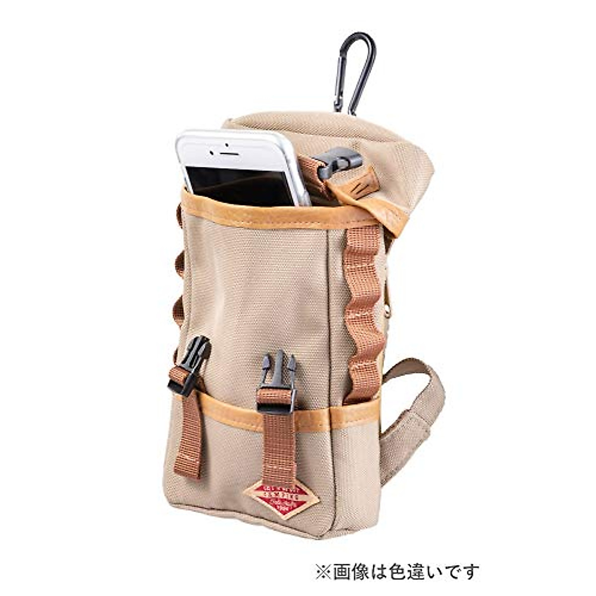 セトクラフト(Seto Craft) Setocraft Pass Pouch Backpack with Carabiner Hook for Commuter and Transportation Card Slot, Size: 4.9 x 1.4 x 7.1 inches (12.5 x 3.5