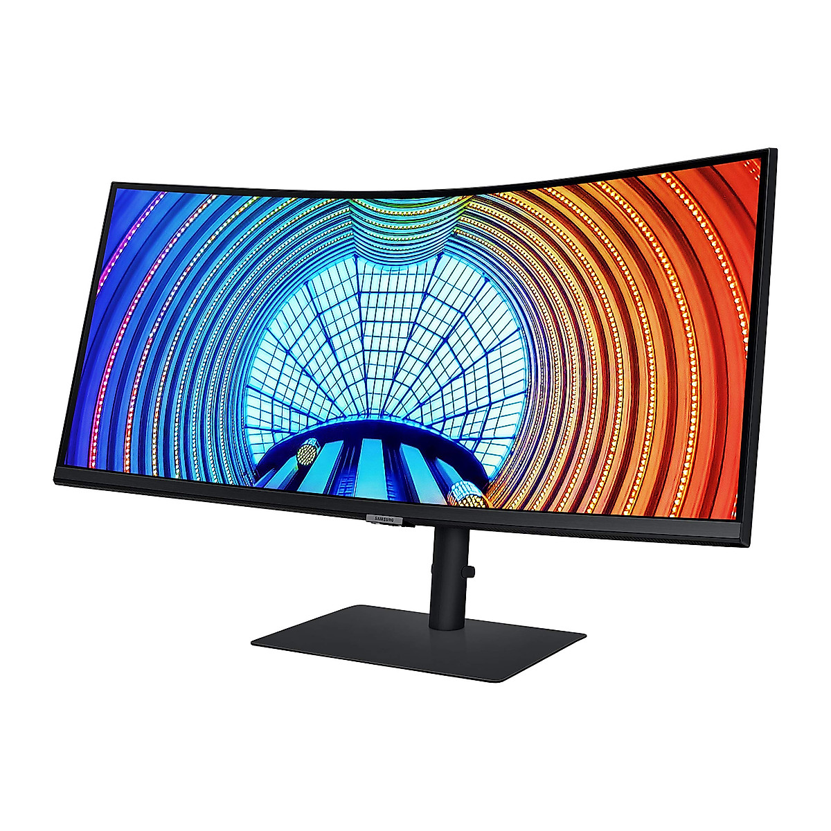 Samsung Business S65UA Series 34 Inch Curved WQHD 3440x1440 Computer Monitor, HDR10, 100 Hz, USB-C, DP Daisy Chain, HDMI 2.0, USB 3.0 Hub (S34A654UXN), Black (Renewed)