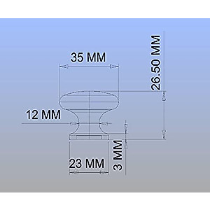 Richelieu Hardware BP486900 Gatineau Collection 1 3/8-inch (35 mm) Matte Black Modern Cabinet and Drawer Mushroom Knob for Kitchen, Bathroom, and Furniture