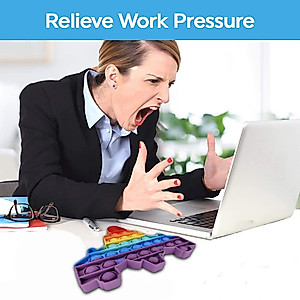 A Plus Formula Pop It Toy - Push Bubble Fidget - Sensory Silicone Stress Reliever - Autism Special Needs - Game Toys - for Toddlers, Kids, Children, Adults (Ice Cream Cone Soft)