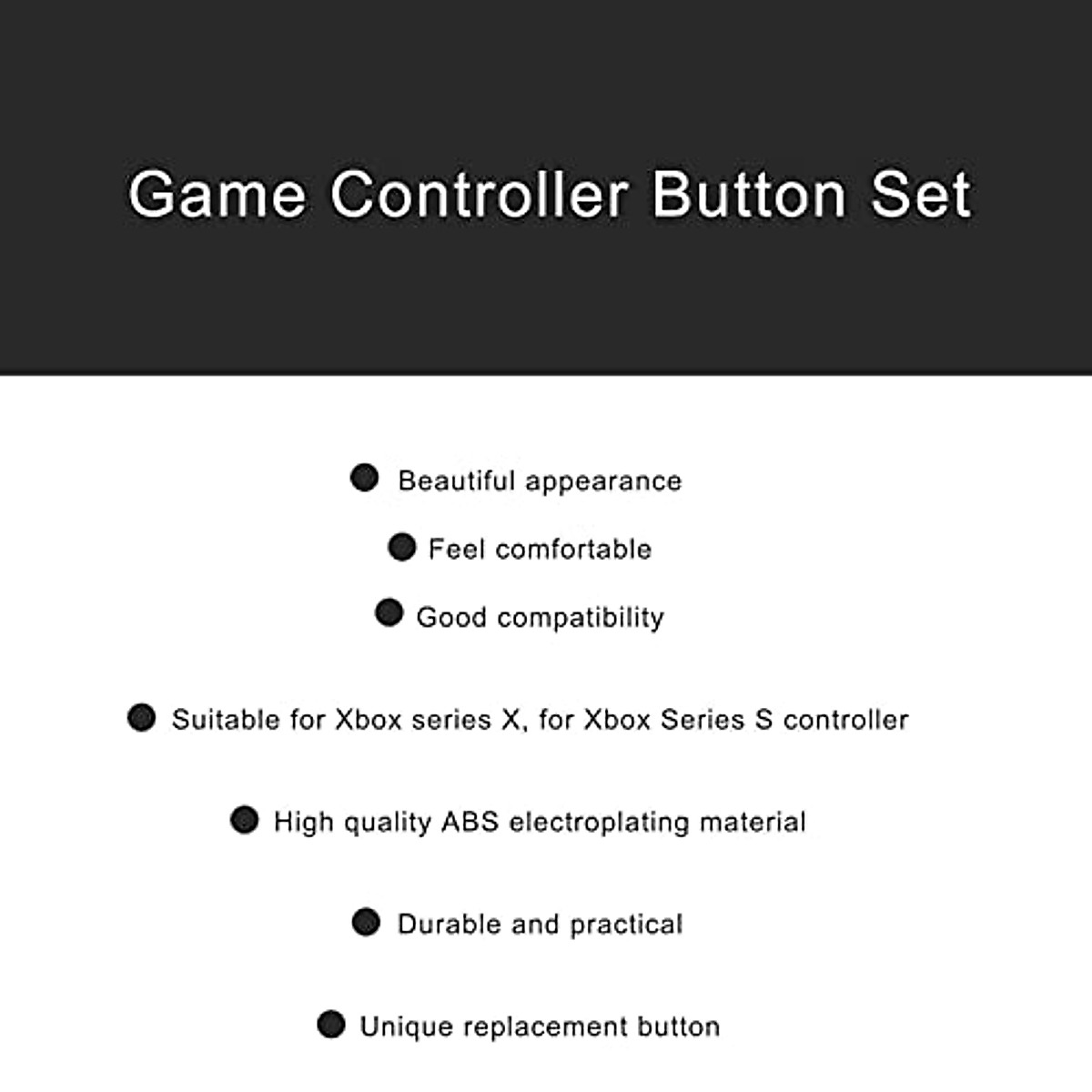 Full Game Controller Plating Button Set, Beautiful Appearance Game Handle Accessories Compatible Unique for Series X(Electroplating Green)