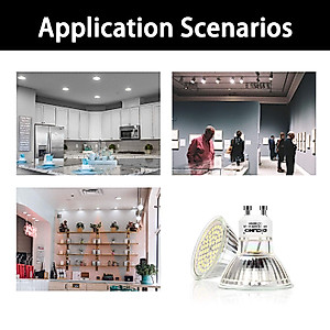 DiCUNO GU10 LED Bulbs 5W Daylight White 6000K, 500lm, 120 Degree Beam Angle, Spotlight, 50W Halogen Bulbs Equivalent, Non-dimmable MR16 LED Light Bulbs, 6-Pack