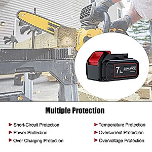 Bonacell 2Pack 20V 7.0Ah Lithium Battery Replacement for Dewalt 20 Volt Battery Max XR Cordless Tools DCB206 DCB200 DCB201 DCB204 DCB207 DCD/DCF/DCG Series