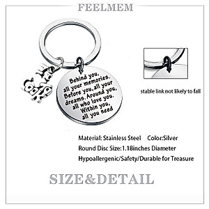 FEELMEM Future Chef Gift Chef Keychain Behind You All Your Memories Cooking Jewelry Culinary School Graduation Gift